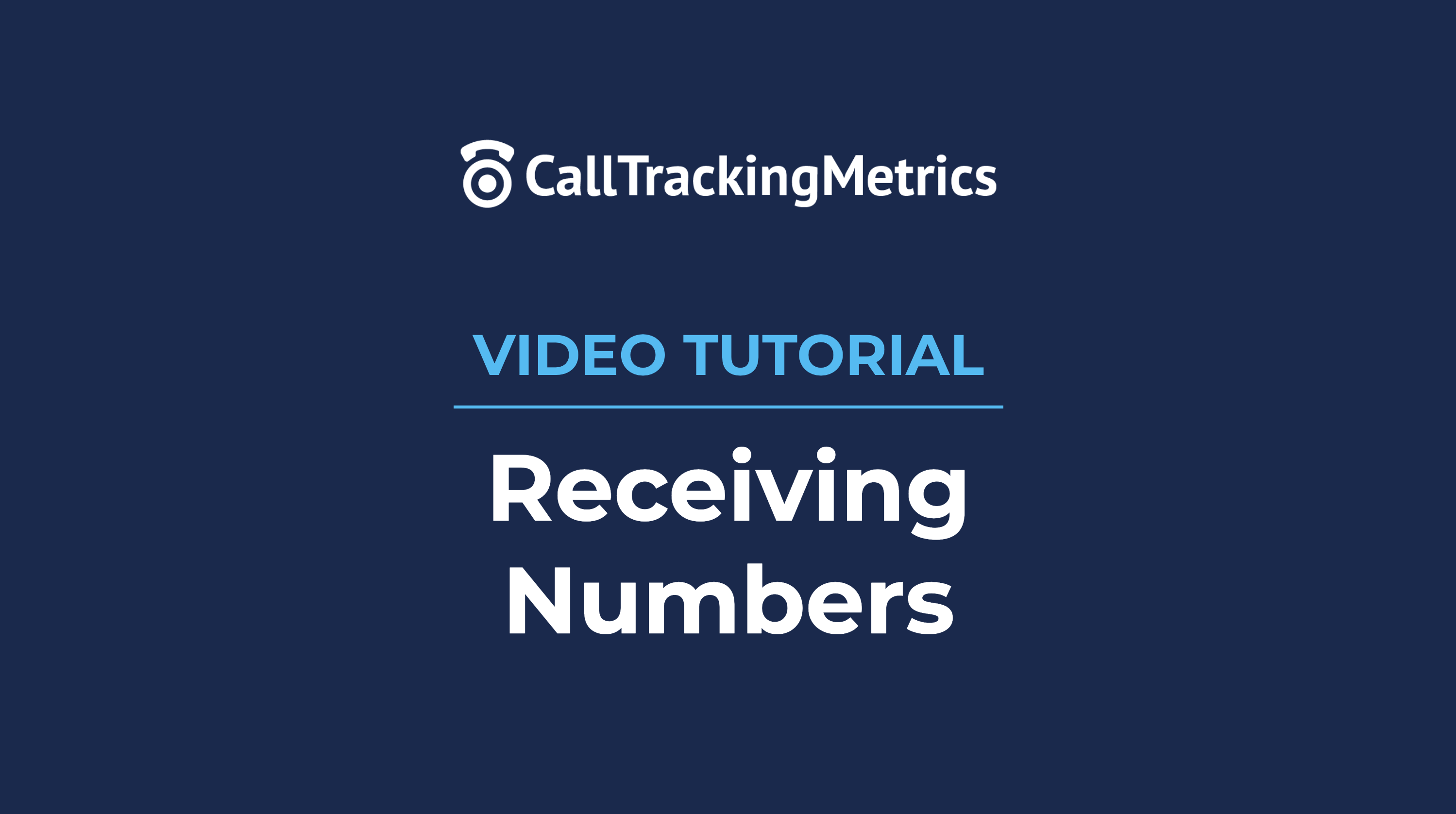 Receiving Numbers | CTM Training Center