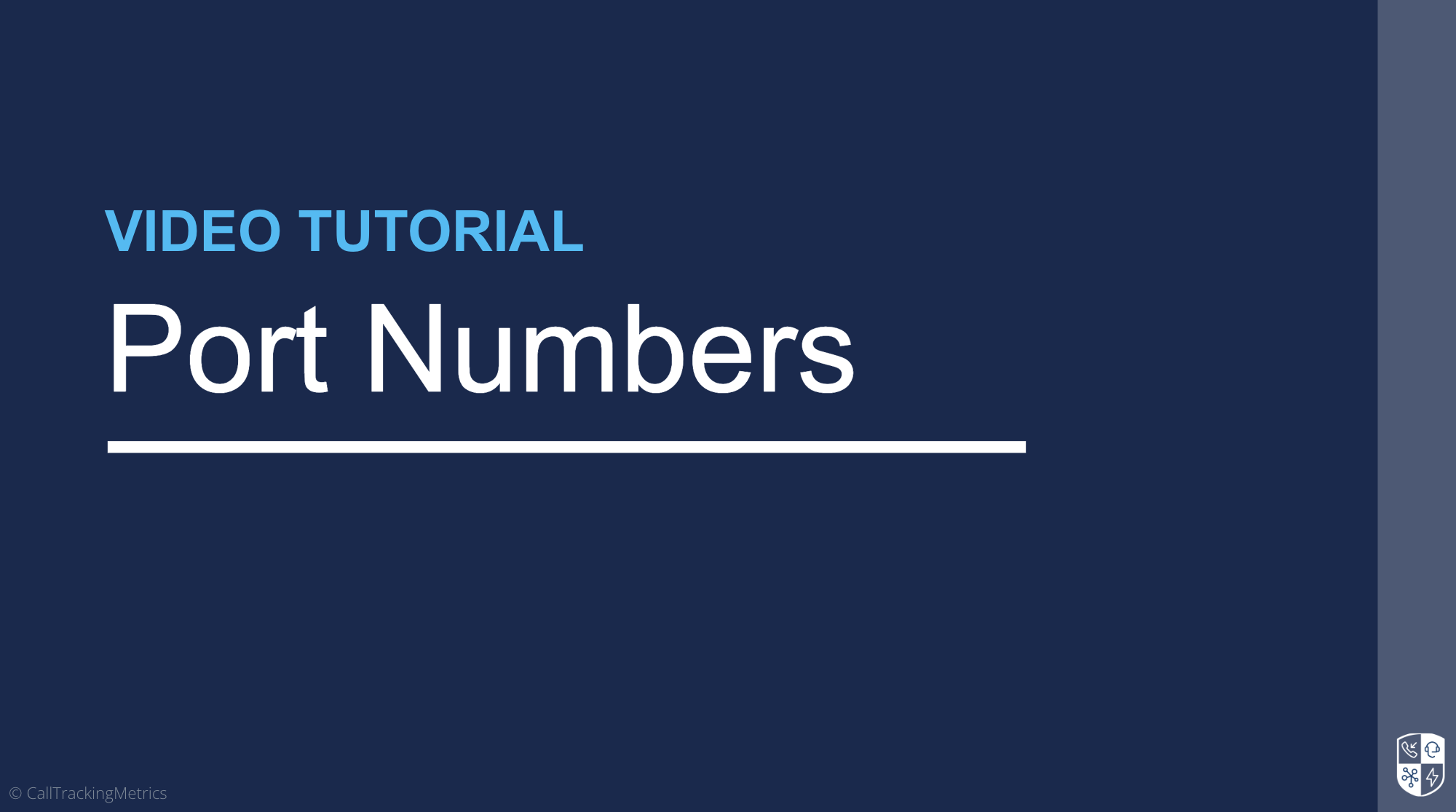 Port Numbers | CTM Training Center