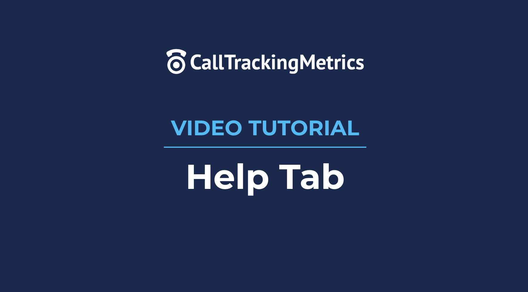 Help Tab | CTM Training Center